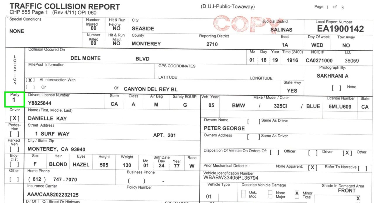 How to Request a Police report for a Car Accident in Monterey and ...