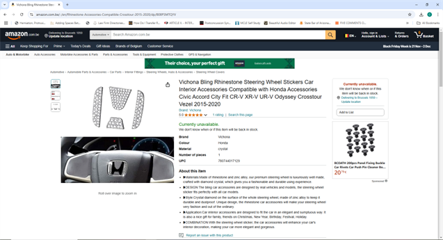 Steering Wheel Emblem Bling Decal Injuries Explained by Our Car ...